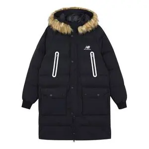 NEW BALANCE Classic Long Down Jacket - Black/brown