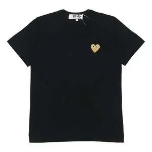 Play Comme Des Garcon Heart Logo T-shirt - Black