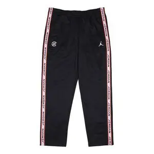 JORDAN X Clot Crossover Tricot Pant Straight Sports Pants Us Edition Black Red - Black/red