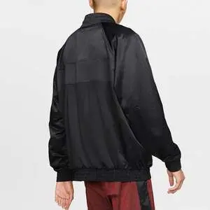 JORDAN Stand Collar Logo Casual Woven Sports Jacket - Black