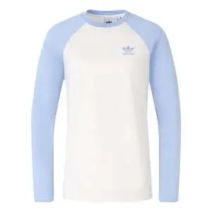 Adidas Long Sleeve T-shirt Raglan Sleeves - White/purple