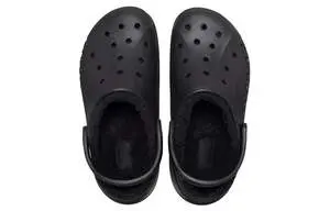 CROCS Baya Platform Lined Clogs - Black
