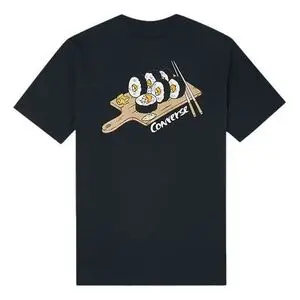 CONVERSE Sushi Graphic Short Sleeve Pocket T-shirt Asia Sizing - Black