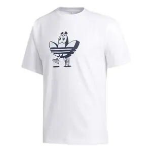 Adidas Originals Buddy Tee Cartoon Sports Short Sleeve - White