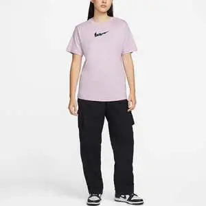 Nike Logo Plant Printing Short Sleeve T-shirt - Default Color