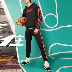 Adidas Limited Contrasting Colors Pattern Printing Sports Hoodie