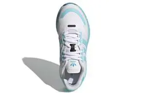 Adidas Zx 1k Boost "bold Logo Graphic Hazy Sky" Sneakers - White/blue