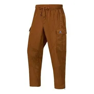 JORDAN Solid Color Splicing Woven Long Pants/trousers