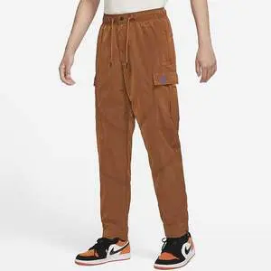 JORDAN Solid Color Splicing Woven Long Pants/trousers
