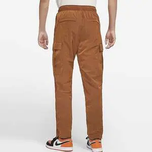 JORDAN Solid Color Splicing Woven Long Pants/trousers
