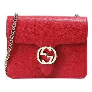 Gucci Leather Organ Crossbody Bag - Red