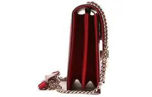 Gucci Leather Organ Crossbody Bag - Red