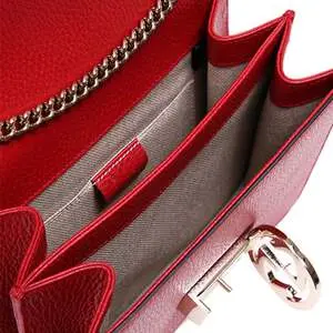 Gucci Leather Organ Crossbody Bag - Red