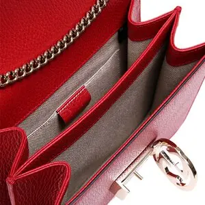 Gucci Leather Organ Crossbody Bag - Red