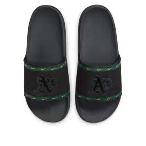 Nike Mlb X Offcourt Slide 'oakland Athletics - Black/green