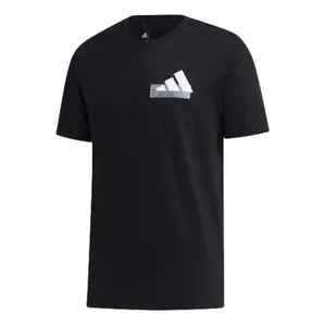 Adidas Mh Gfx T Bos Logo Printing Sports Round Neck Short Sleeve - Black