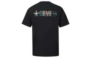 CONVERSE Contrasting Colors Plaid Short Sleeve