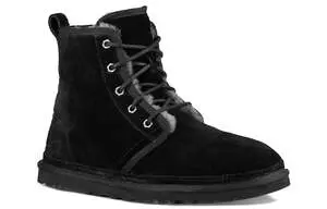 UGG Harkley Lace-up Suede Boots - Black