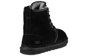 UGG Harkley Lace-up Suede Boots - Black