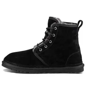 UGG Harkley Lace-up Suede Boots - Black