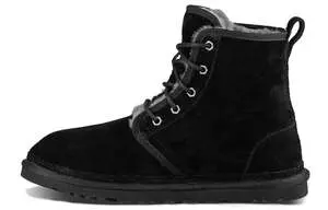 UGG Harkley Lace-up Suede Boots - Black