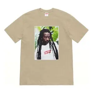 Supreme Supreme Ss19 Buju Banton Tee Reggae Character Printing Short Sleeve Unisex Khaki Khaki