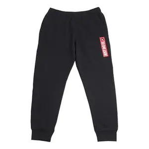 Nike Sports Fleece Lined Knit Bundle Feet Casual Long Pants - Black