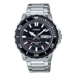 Casio Analog Stainless Steel Watch - Silver Black