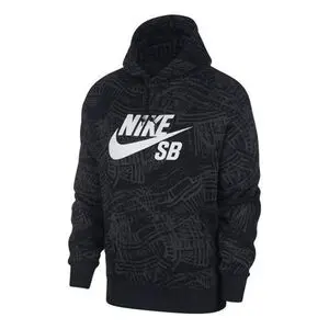 Nike Graphic Print Hoodie - Black