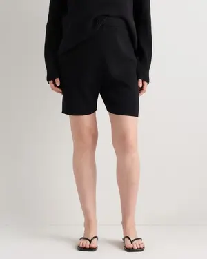 Quince Cotton Cashmere Maternity Knit Shorts