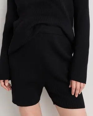 Quince Cotton Cashmere Maternity Knit Shorts