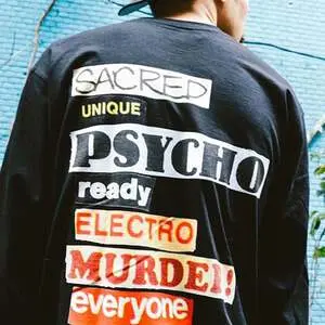 Supreme Ss20 Week 1 Sacred Unique L/s Back Alphabet Long Sleeves - Black