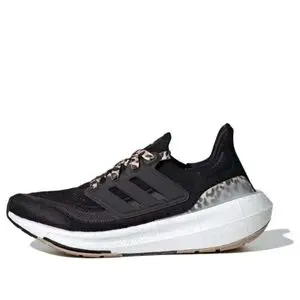 Adidas Ultraboost Light Sneakers With Leopard Print Accents - Black/white