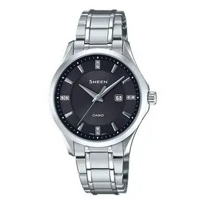 Casio Sheen Analog Watch With Sapphire Crystal And Solar Power - Silver