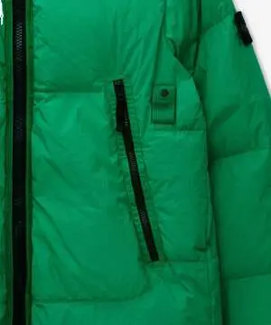 Stone Island Hooded Down Puffer Jacket With Wappen Patch