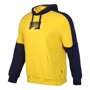 PUMA Hooded Knit Pullover - Yellow