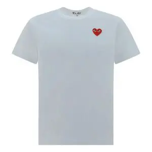 Play Comme Des Garcon Ss25 Heart Emblem T-shirt - White