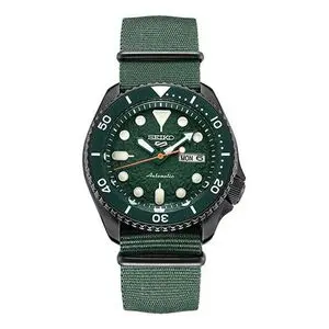 SEIKO 5 Automatic Stainless Steel Watch With Dial And Fabric Strap - Green