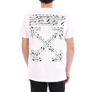 Off-White Ss21 Logo Alphabet Printing Round Neck Short Sleeve Ordinary Version - White