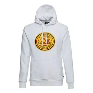 CONVERSE Chest Logo Knit Hoodie - White