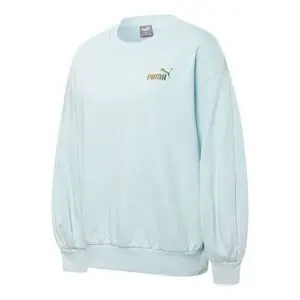 PUMA Round Neck Sweatshirt With Logo Print - Blue