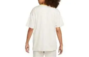 Nike Solid Color Logo Printing Round Neck Short Sleeve Bright Yellow T-shirt - Default Color