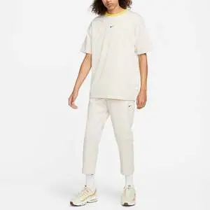 Nike Solid Color Logo Printing Round Neck Short Sleeve Bright Yellow T-shirt