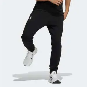 Adidas Solid Color Small Logo Sports Stylish Long Pants/trousers - Black