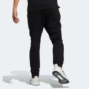 Adidas Solid Color Small Logo Sports Stylish Long Pants/trousers - Black