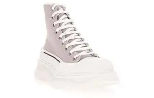 Alexander McQueen Canvas Tread Slick High Top Sneakers