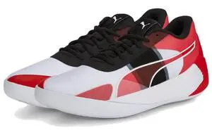 PUMA Fusion Nitro Team Basketball Sneakers - White/high Risk Red