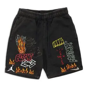 JORDAN X Travis Scott Fleece Shorts - Black