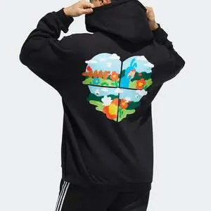 Adidas Originals X Melting Sadness Crossover Sports Hooded Pullover - Multi-color