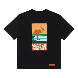 Heron Preston Ss22 Abstract T-shirt 'black Orange - Black/orange
